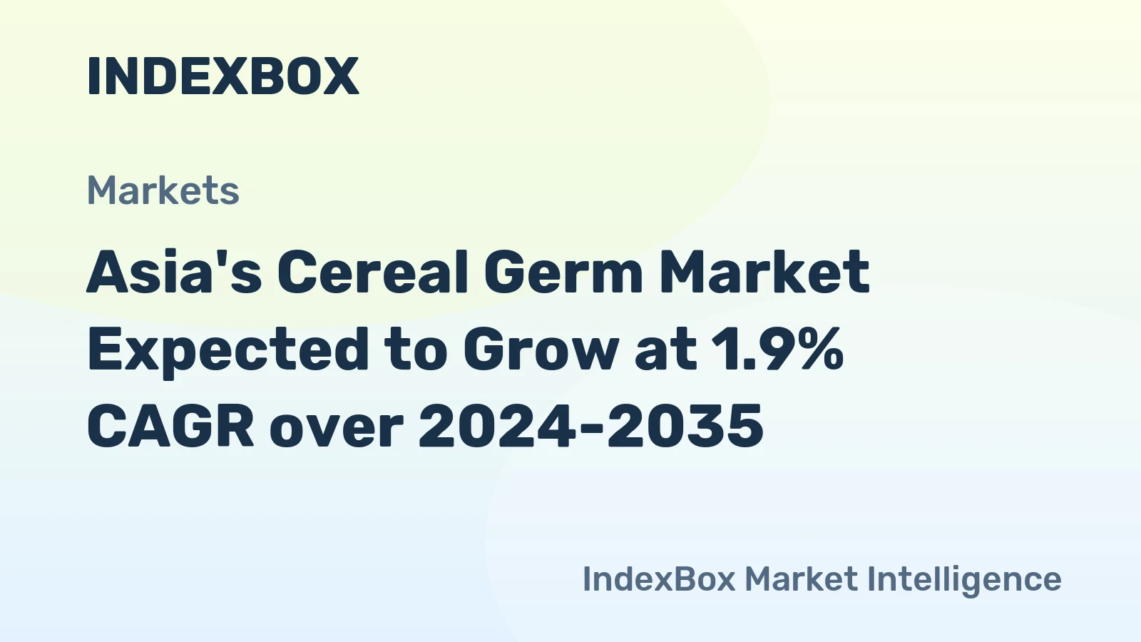 Asia's Cereal Germ Market Expected to Grow at 1.9% CAGR over 2024-2035