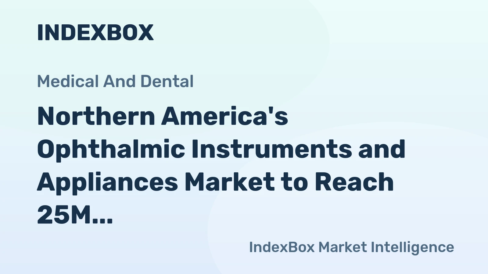 Northern America's Ophthalmic Instruments and Appliances Market to Reach 25M Units and $5.4B by 2035