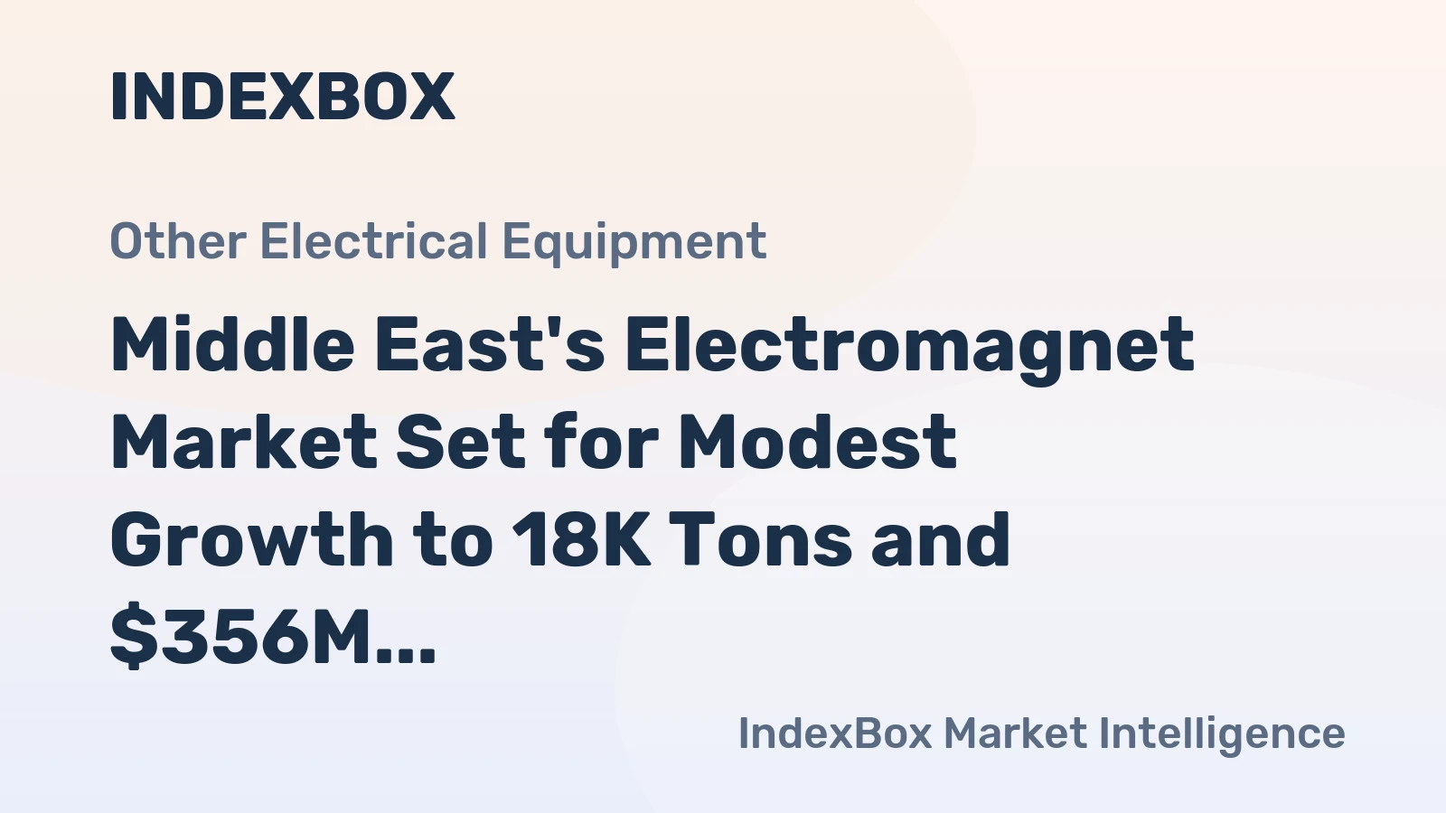 Middle East's Electromagnet Market Set for Modest Growth to 18K Tons and $356M