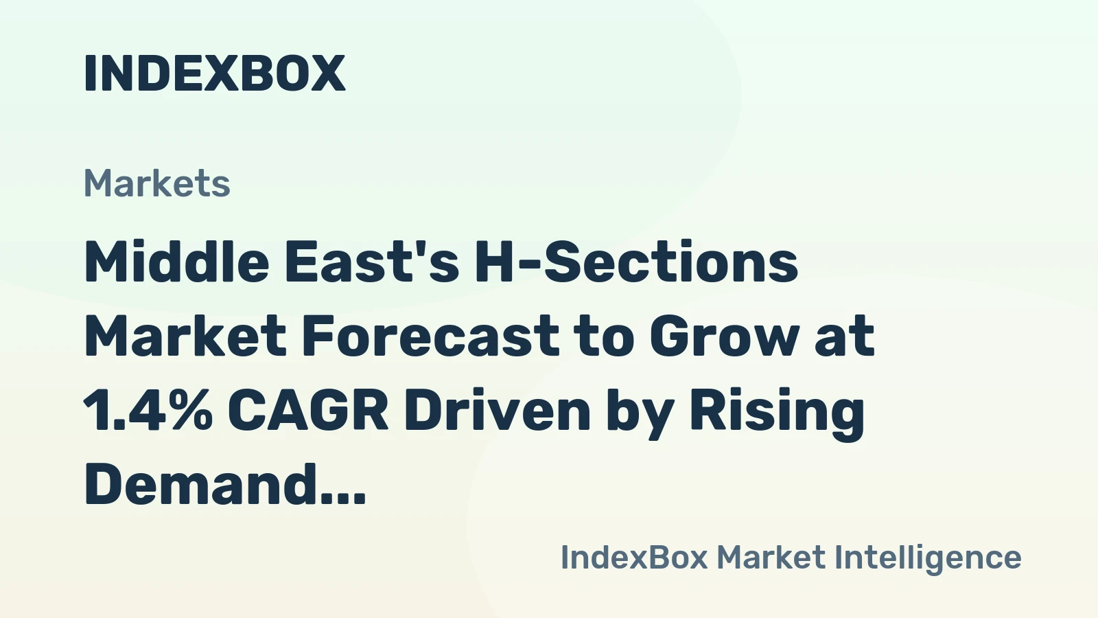 Middle East's H-Sections Market Forecast to Grow at 1.4% CAGR Driven by Rising Demand