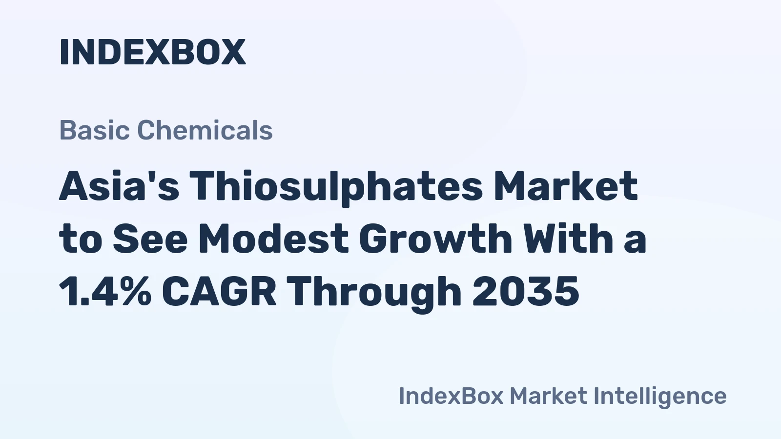 Asia's Thiosulphates Market to See Modest Growth With a 1.4% CAGR Through 2035