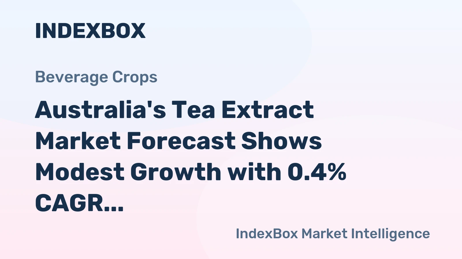 Australia's Tea Extract Market Forecast Shows Modest Growth with 0.4% CAGR Through 2035