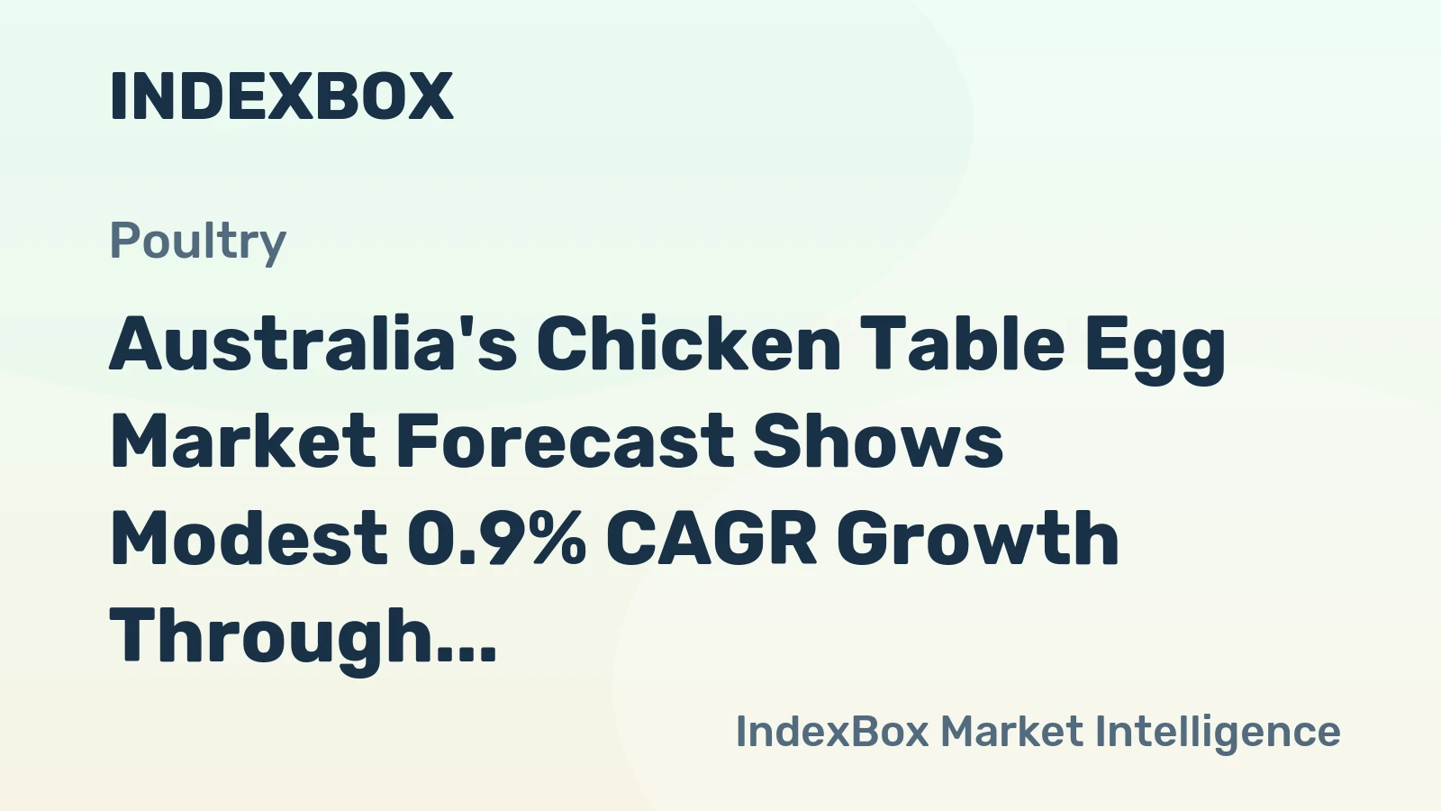 Australia's Chicken Table Egg Market Forecast Shows Modest 0.9% CAGR Growth Through 2035