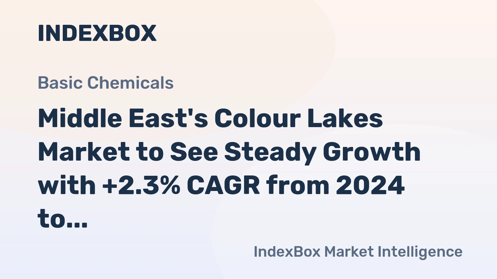 Middle East's Colour Lakes Market to See Steady Growth with +2.3% CAGR from 2024 to 2035