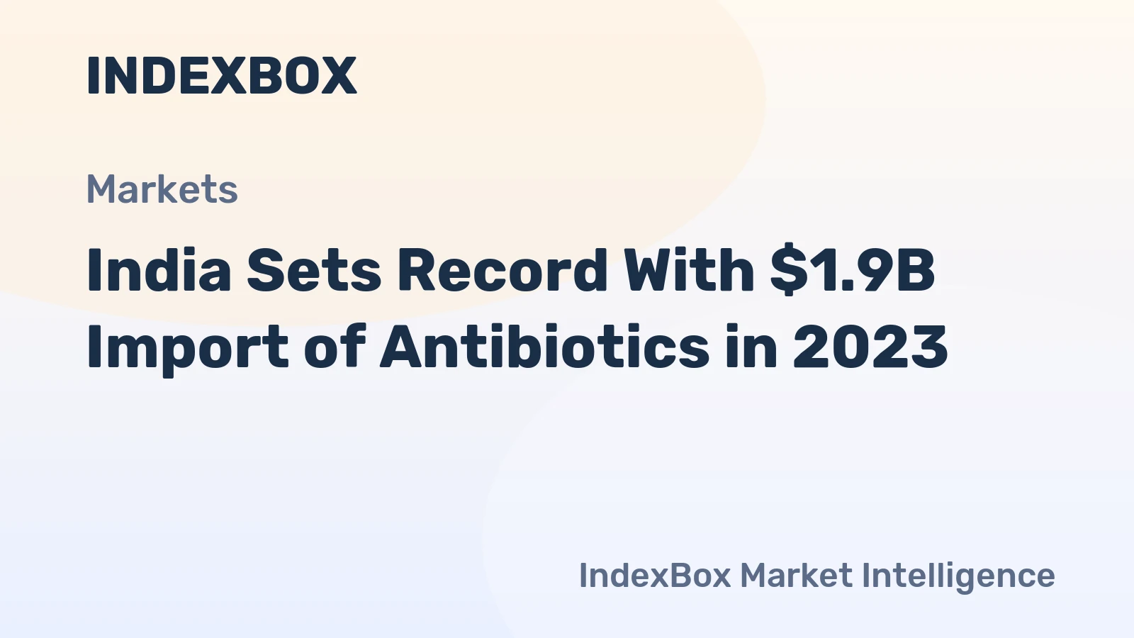 India Sets Record With $1.9B Import of Antibiotics in 2023