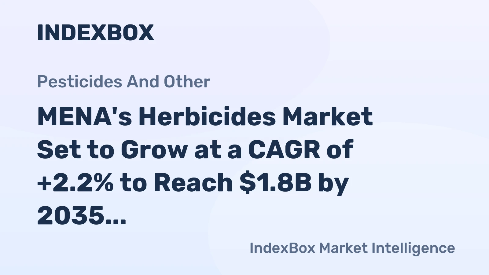 MENA's Herbicides Market Set to Grow at a CAGR of +2.2% to Reach $1.8B by 2035