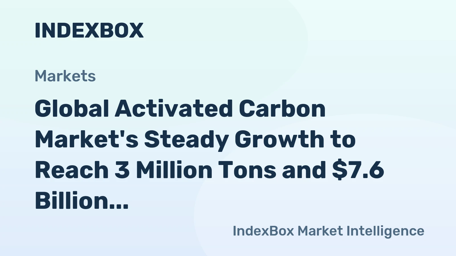 Global Activated Carbon Market's Steady Growth to Reach 3 Million Tons and $7.6 Billion by 2035