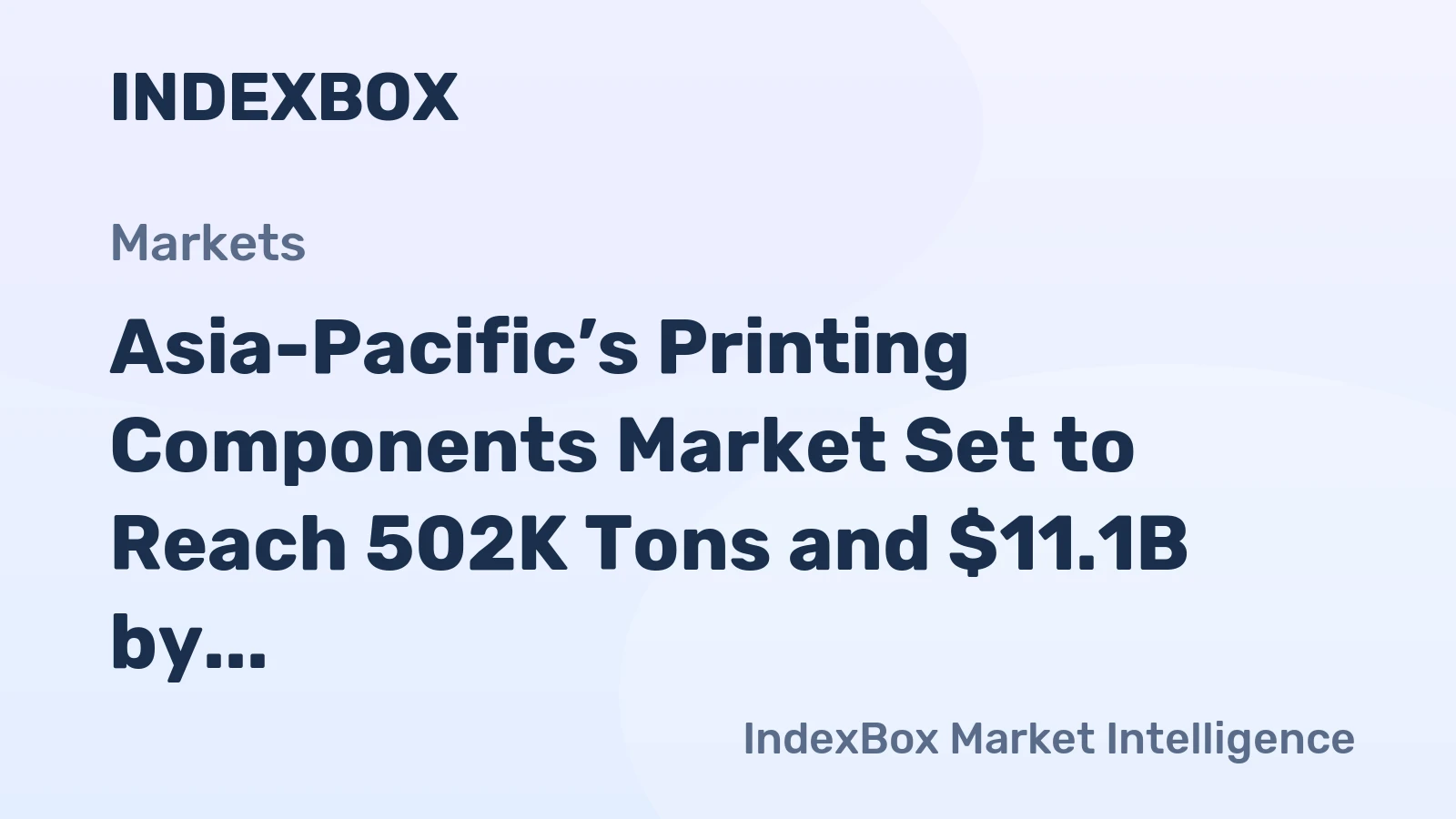 Asia-Pacific’s Printing Components Market Set to Reach 502K Tons and $11.1B by 2035