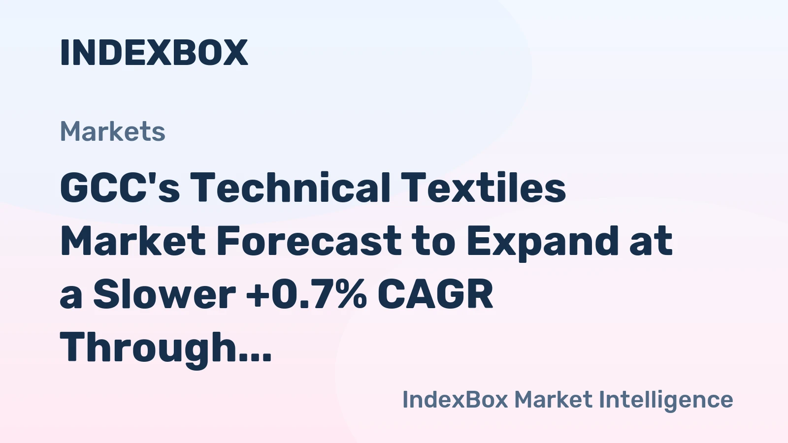 GCC's Technical Textiles Market Forecast to Expand at a Slower +0.7% CAGR Through 2035