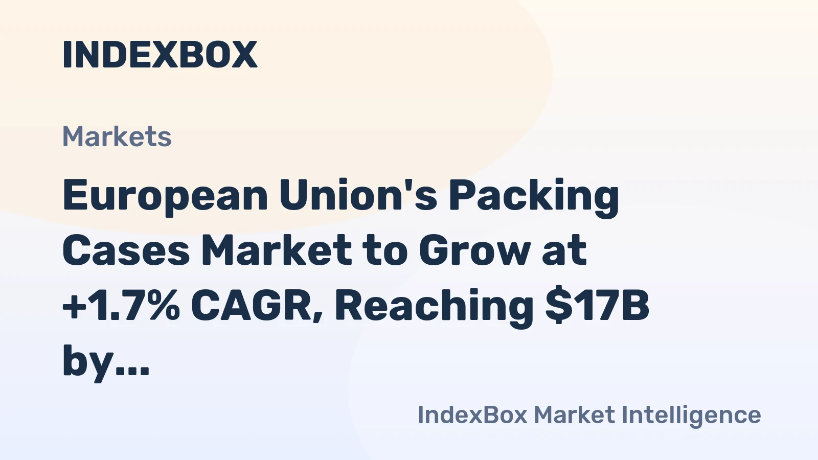 European Union's Packing Cases Market to Grow at +1.7% CAGR, Reaching $17B by 2035