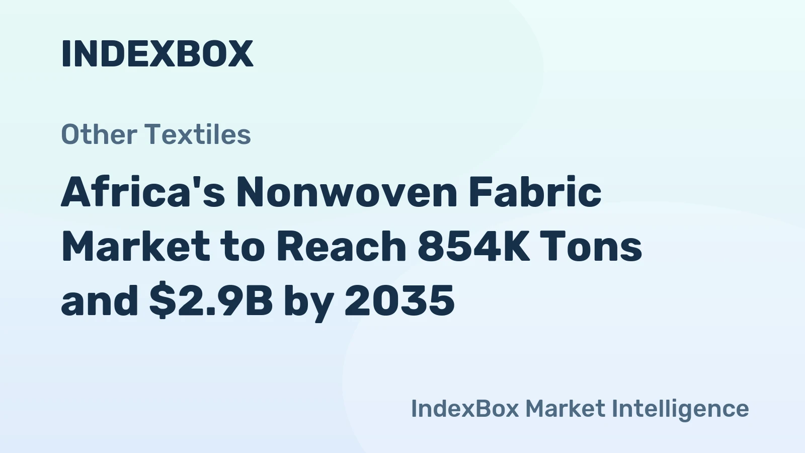 Africa's Nonwoven Fabric Market to Reach 854K Tons and $2.9B by 2035
