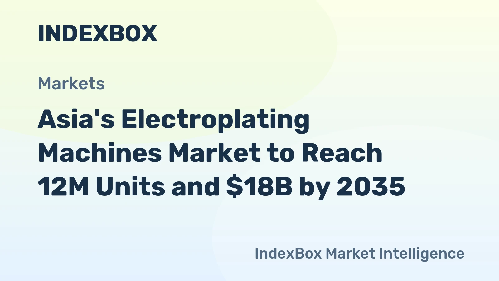 Asia's Electroplating Machines Market to Reach 12M Units and $18B by 2035