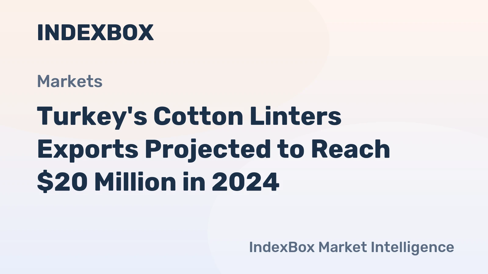 Turkey's Cotton Linters Exports Projected to Reach $20 Million in 2024