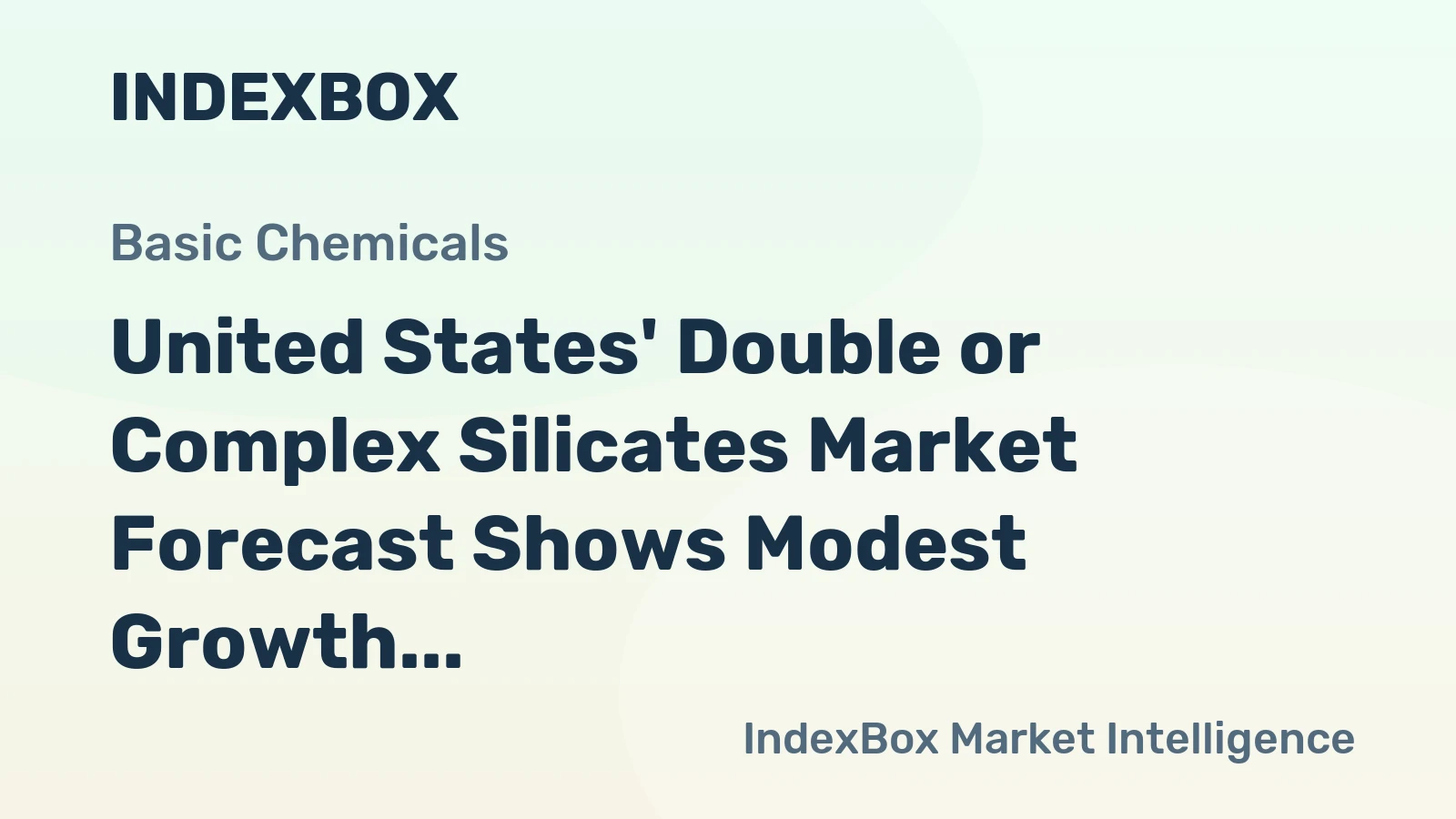 United States' Double or Complex Silicates Market Forecast Shows Modest Growth With 0.3% CAGR