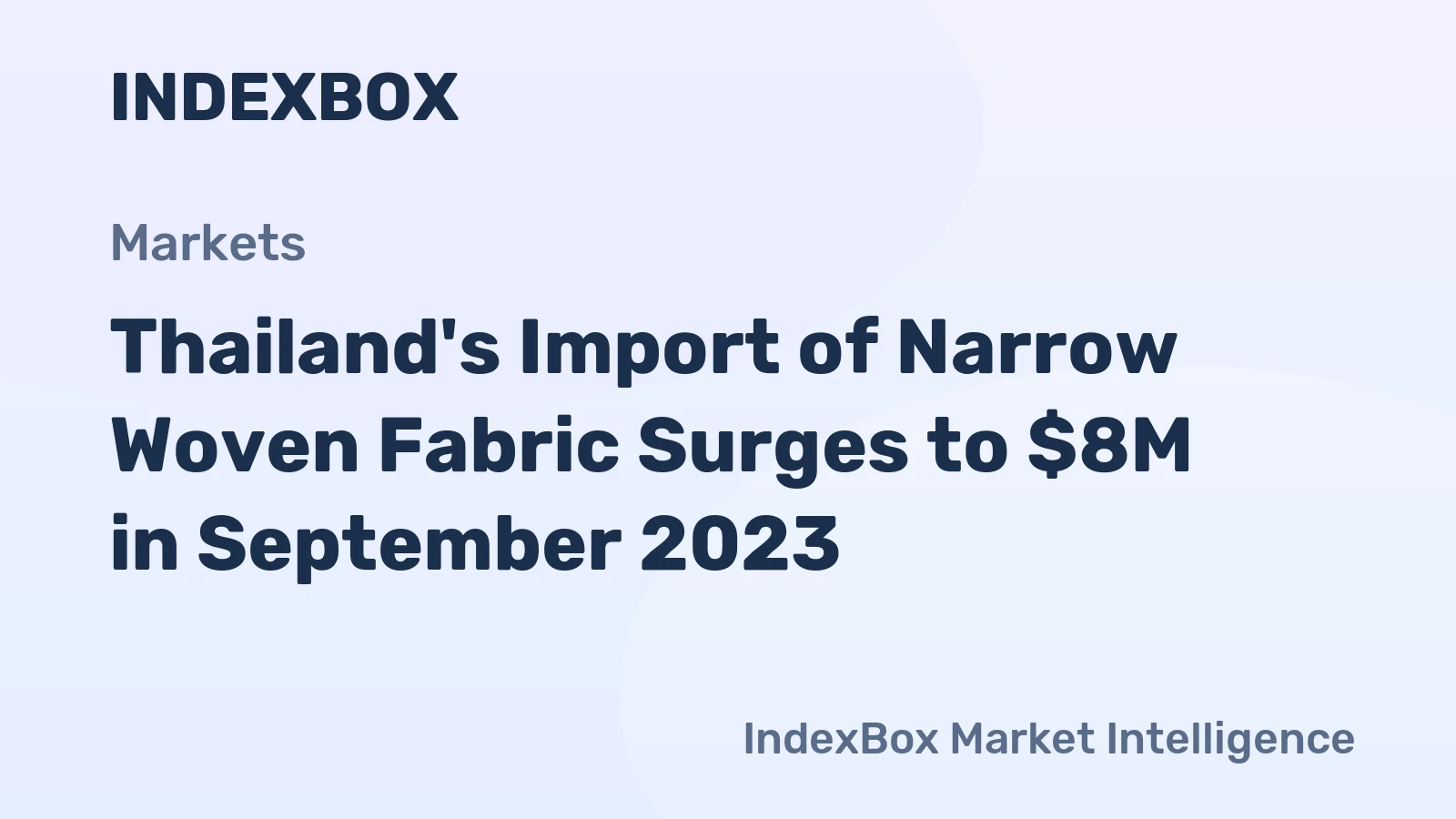Thailand's Import of Narrow Woven Fabric Surges to $8M in September 2023