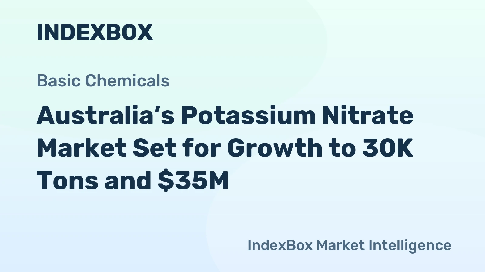 Australia’s Potassium Nitrate Market Set for Growth to 30K Tons and $35M