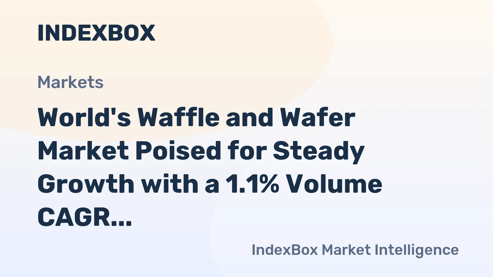 World's Waffle and Wafer Market Poised for Steady Growth with a 1.1% Volume CAGR Through 2035