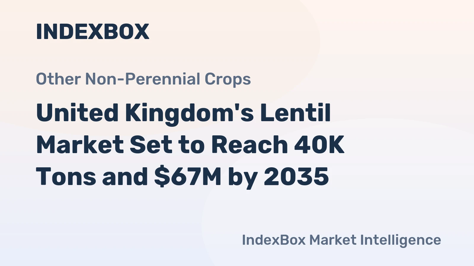 United Kingdom's Lentil Market Set to Reach 40K Tons and $67M by 2035