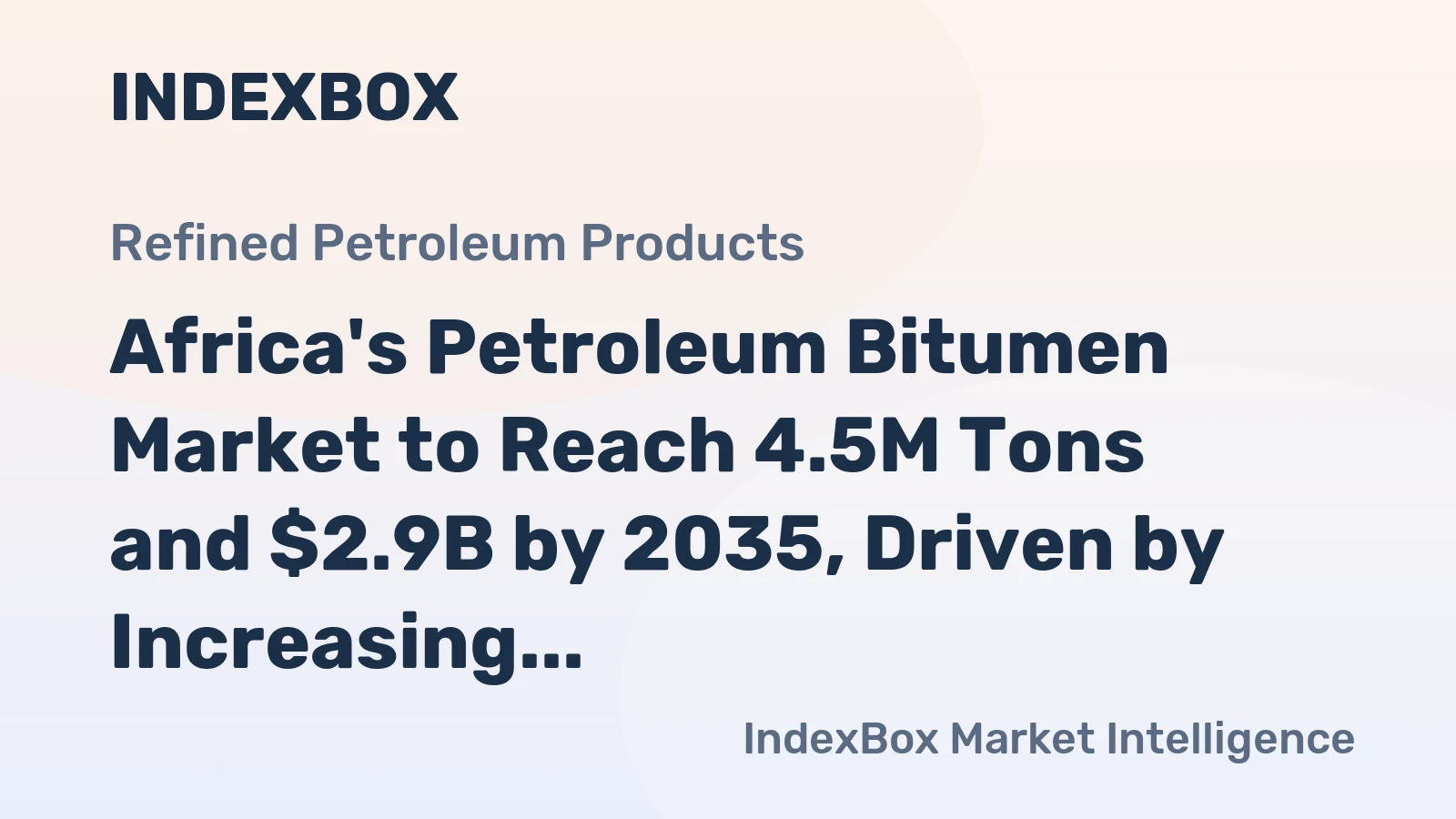 Africa's Petroleum Bitumen Market to Reach 4.5M Tons and $2.9B by 2035, Driven by Increasing Demand