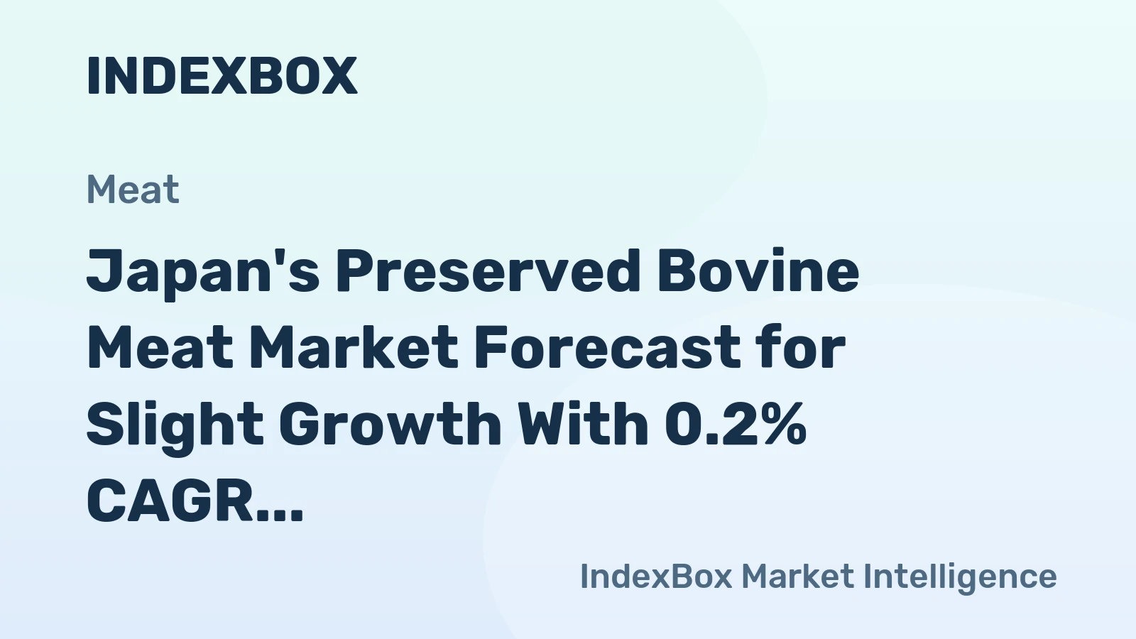 Japan's Preserved Bovine Meat Market Forecast for Slight Growth With 0.2% CAGR Through 2035