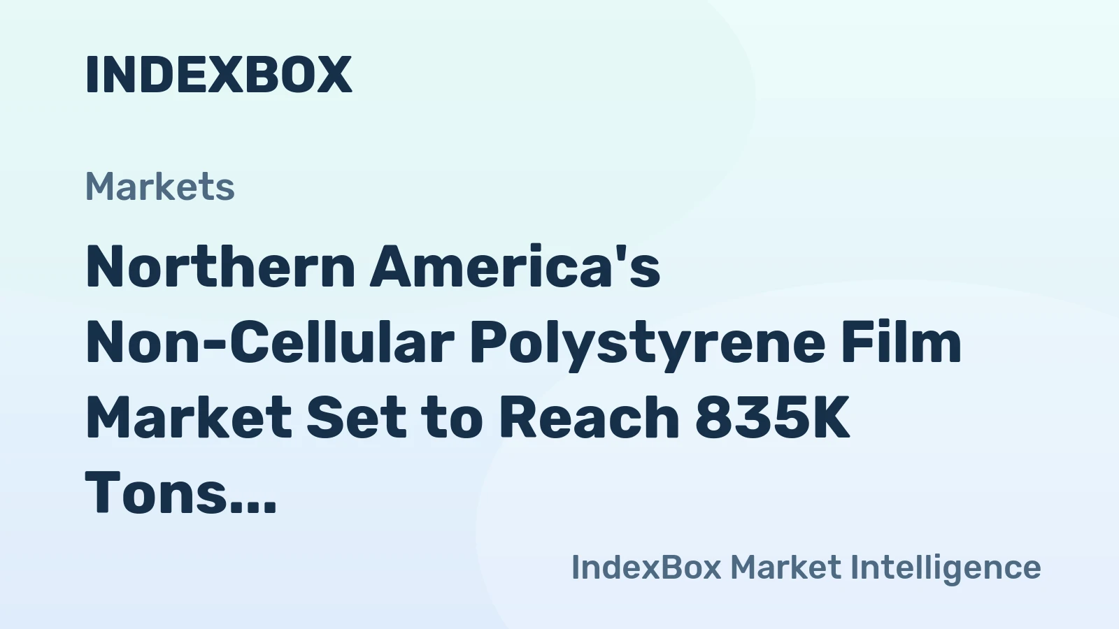 Northern America's Non-Cellular Polystyrene Film Market Set to Reach 835K Tons Valued at $3.7B by 2035