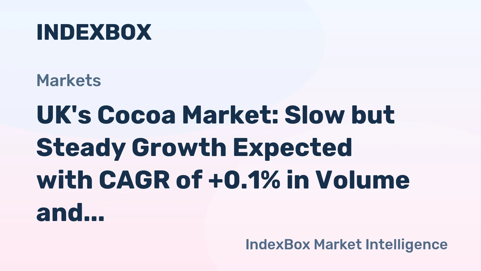 UK's Cocoa Market: Slow but Steady Growth Expected with CAGR of +0.1% in Volume and +3.3% in Value from 2024 to 2035