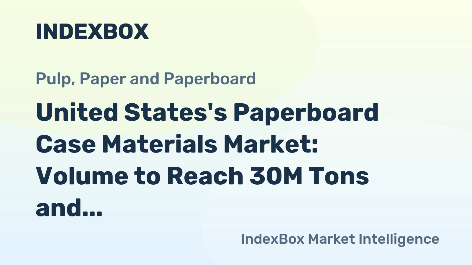 United States's Paperboard Case Materials Market: Volume to Reach 30M Tons and Value to Reach $26.3B by 2035
