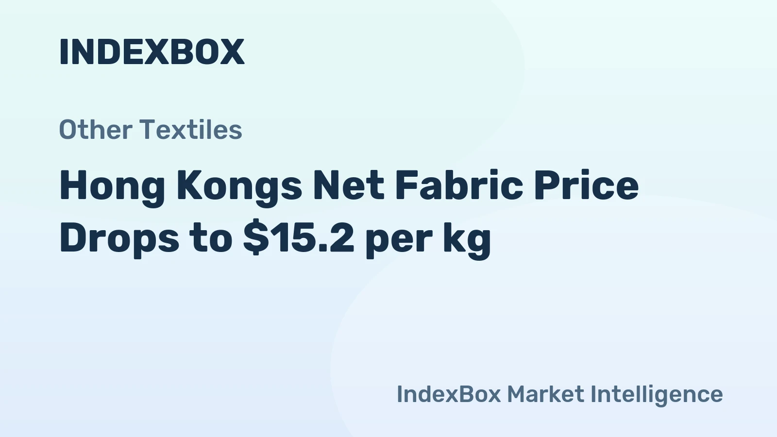 Hong Kongs Net Fabric Price Drops to $15.2 per kg
