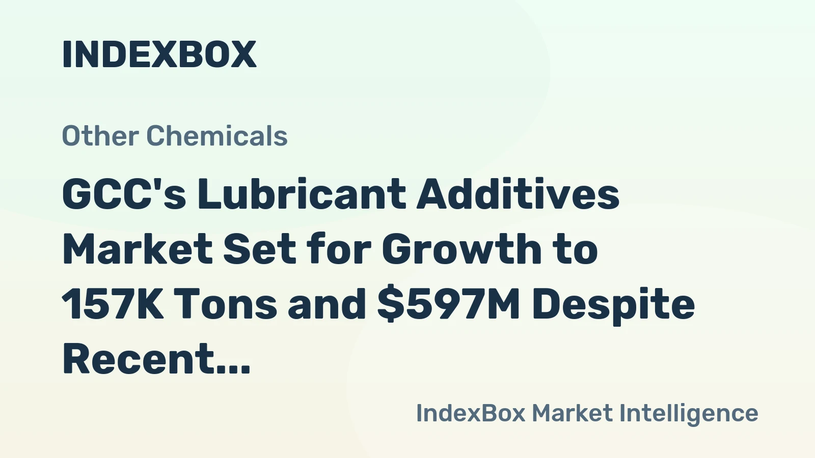 GCC's Lubricant Additives Market Set for Growth to 157K Tons and $597M Despite Recent Contraction
