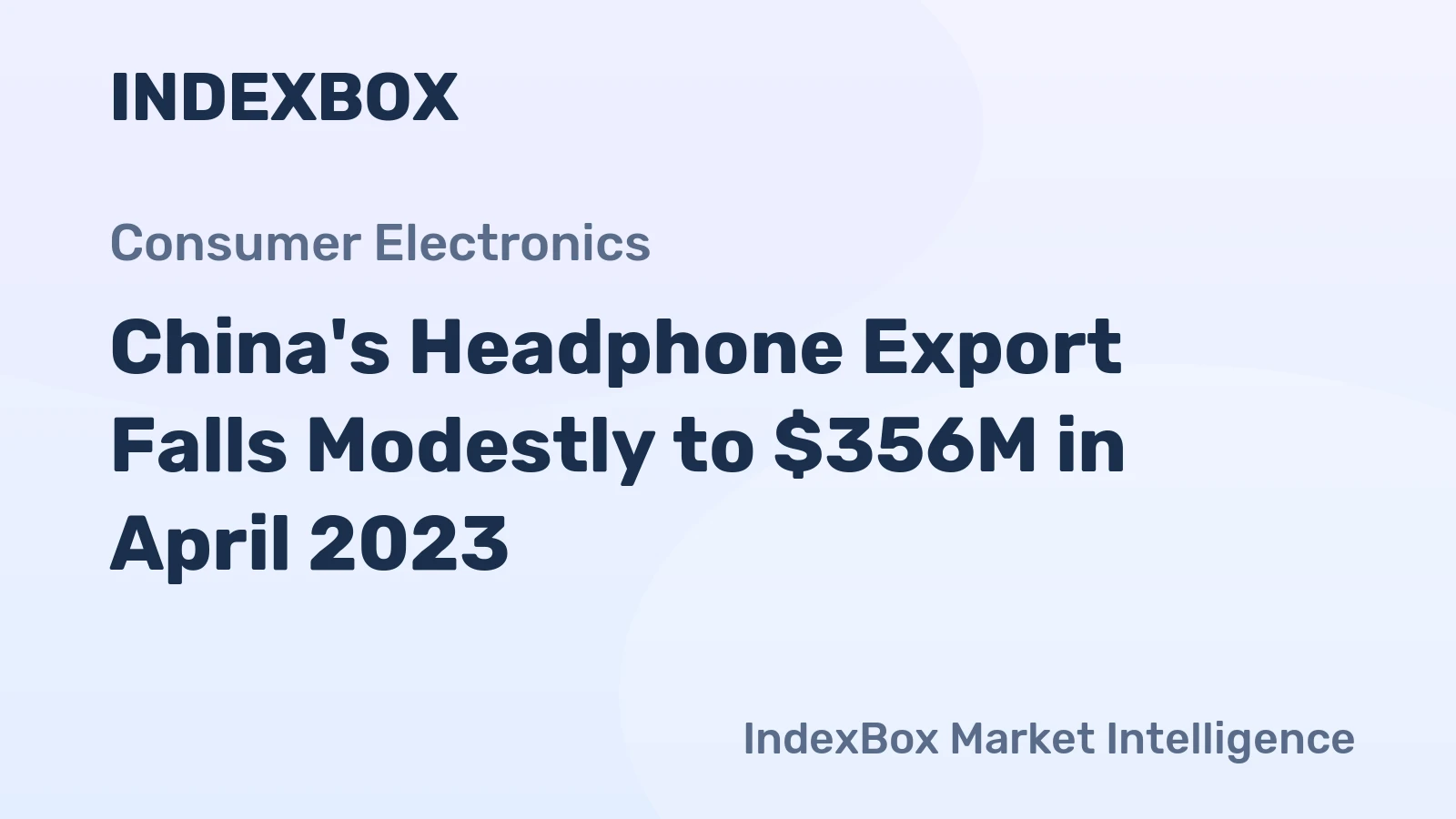 China's Headphone Export Falls Modestly to $356M in April 2023