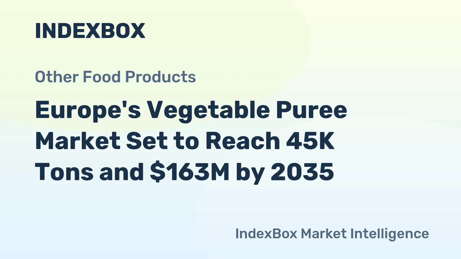 Europe's Vegetable Puree Market Set to Reach 45K Tons and $163M by 2035
