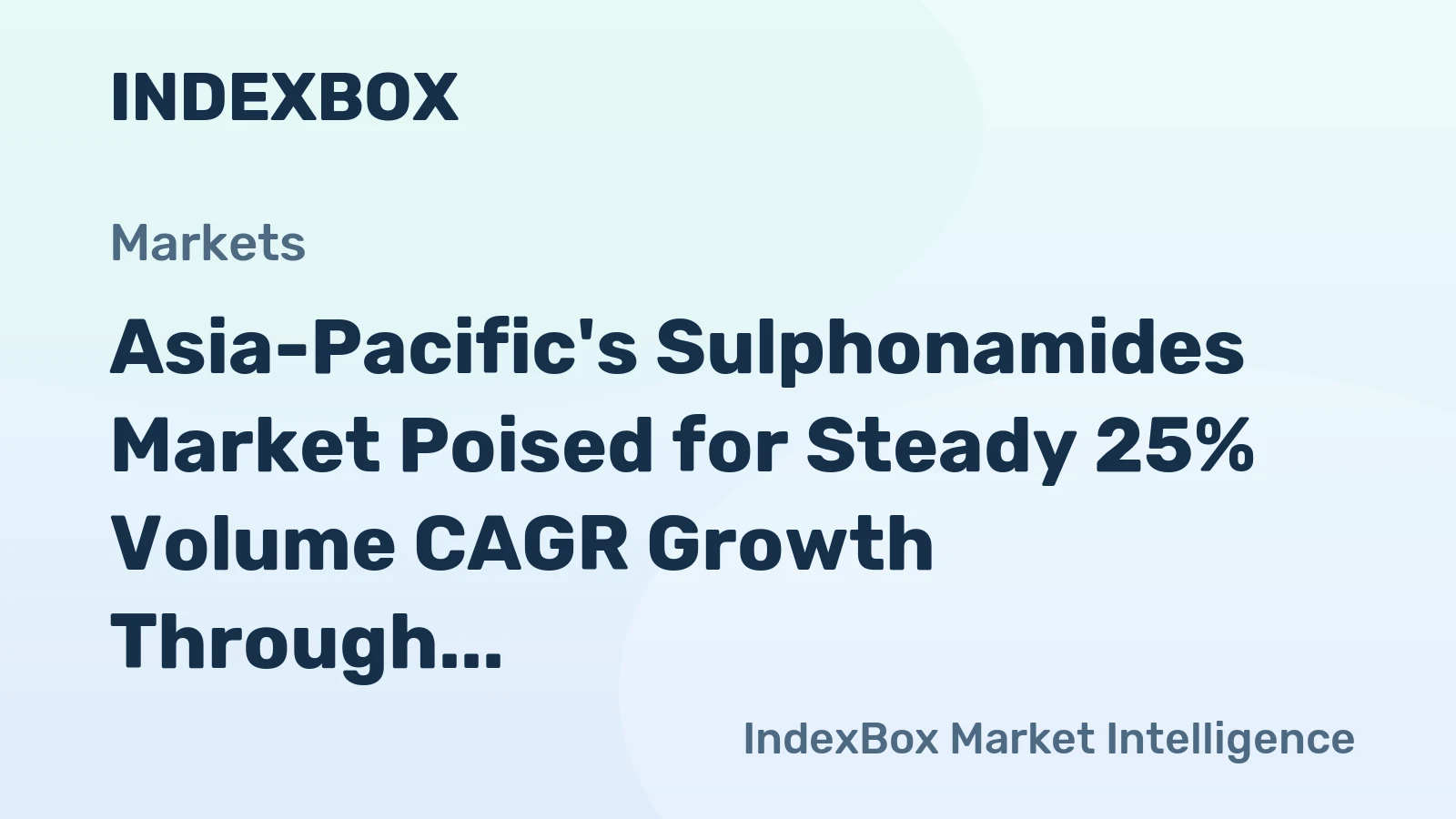 Asia-Pacific's Sulphonamides Market Poised for Steady 25% Volume CAGR Growth Through 2035