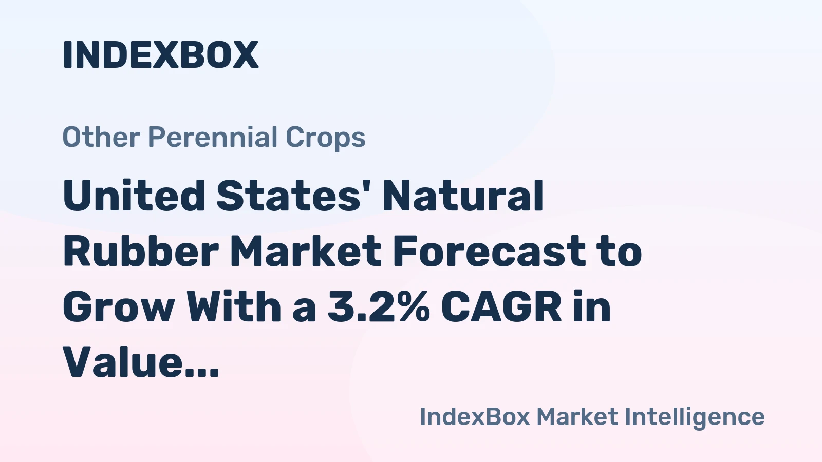 United States' Natural Rubber Market Forecast to Grow With a 3.2% CAGR in Value
