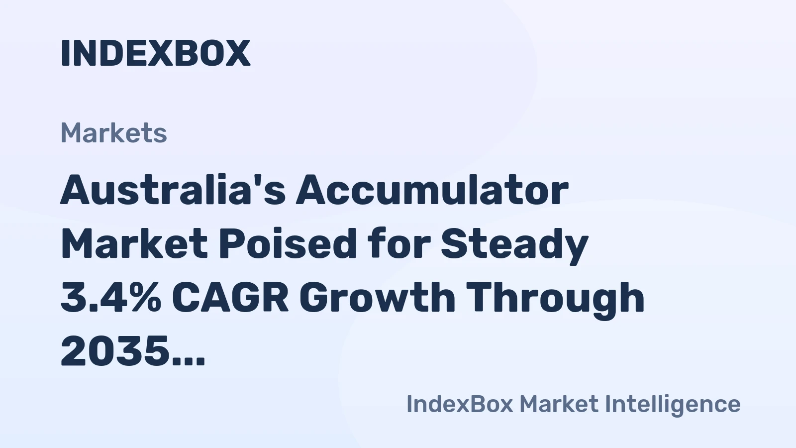Australia's Accumulator Market Poised for Steady 3.4% CAGR Growth Through 2035