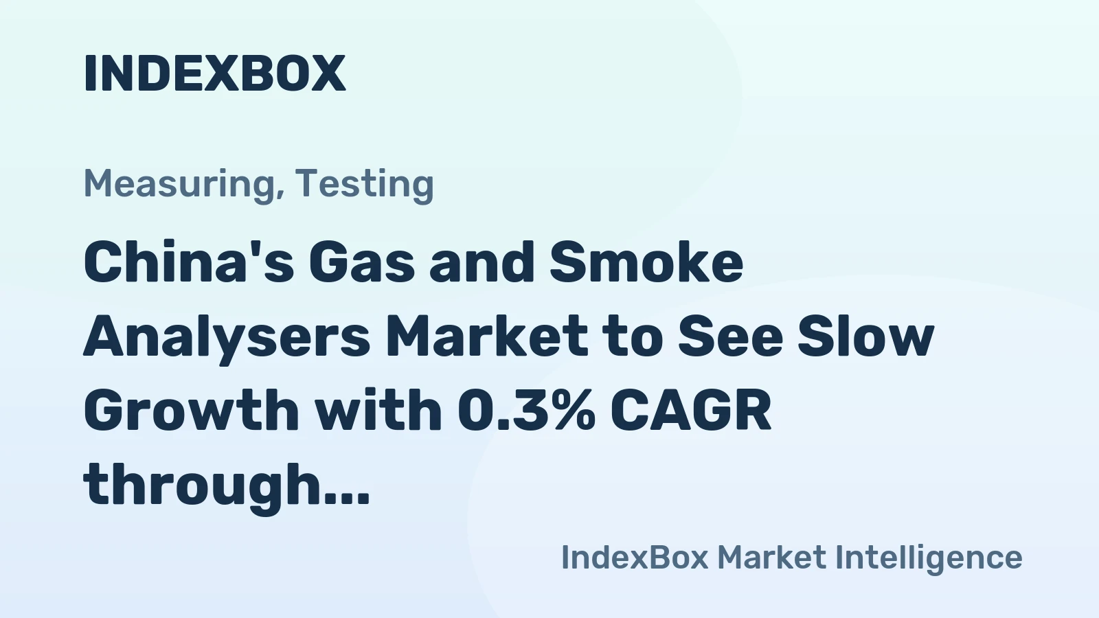 China's Gas and Smoke Analysers Market to See Slow Growth with 0.3% CAGR through 2035