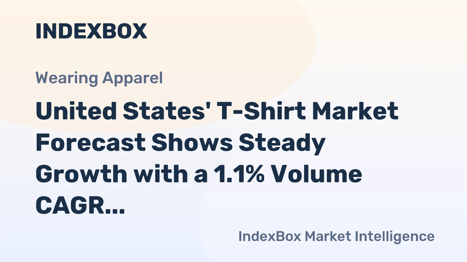 United States' T-Shirt Market Forecast Shows Steady Growth with a 1.1% Volume CAGR