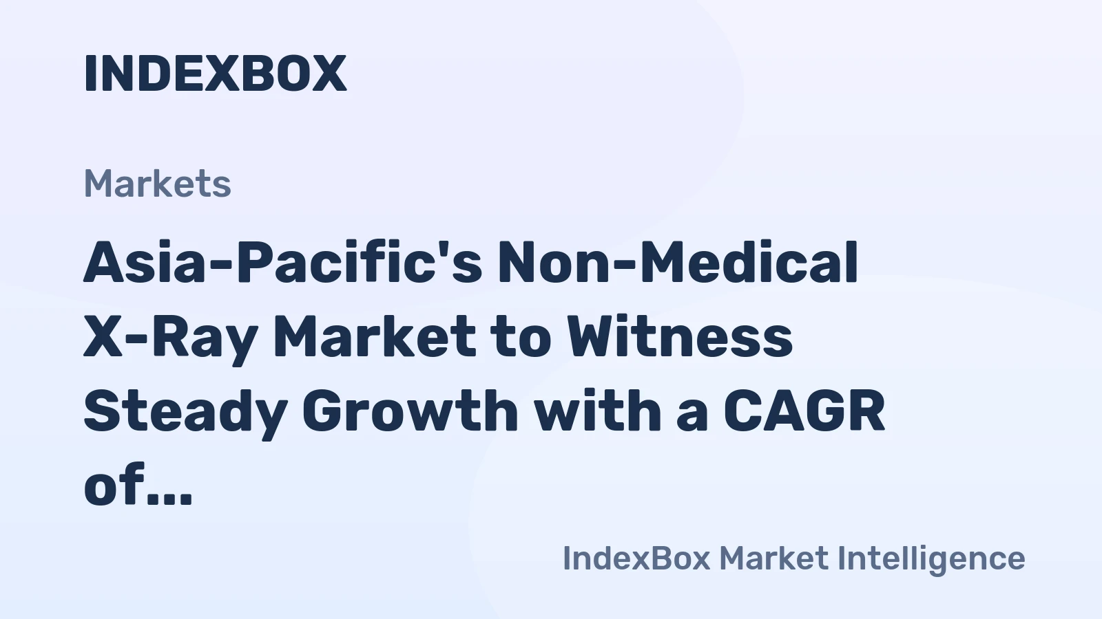 Asia-Pacific's Non-Medical X-Ray Market to Witness Steady Growth with a CAGR of +0.3% from 2024 to 2035