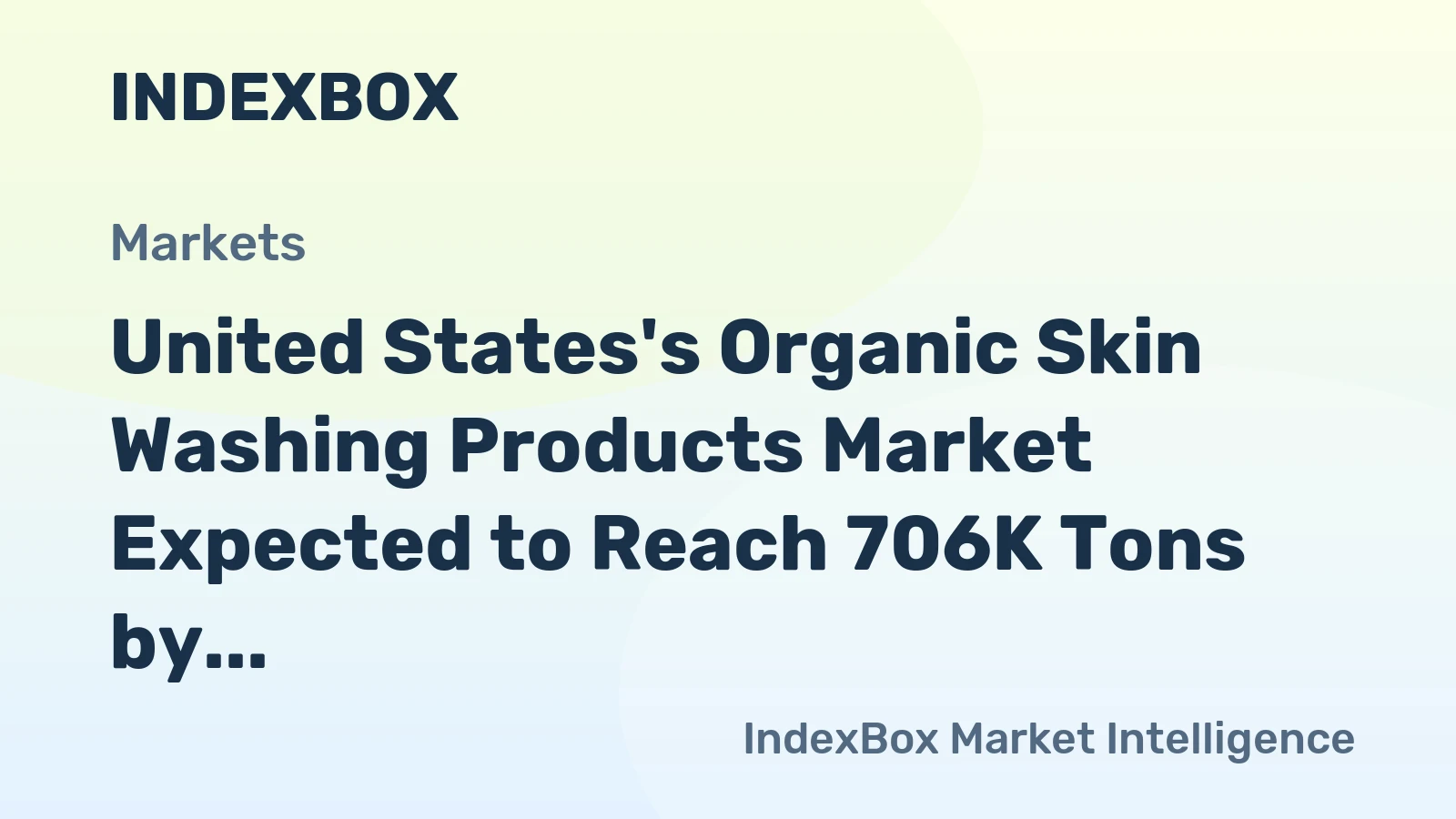 United States's Organic Skin Washing Products Market Expected to Reach 706K Tons by 2035, Valued at $3.5B