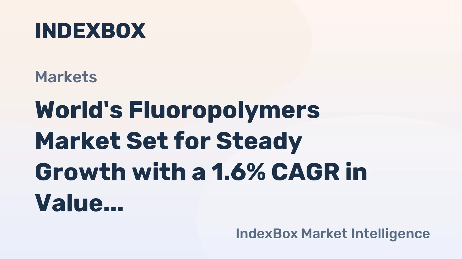 World's Fluoropolymers Market Set for Steady Growth with a 1.6% CAGR in Value Through 2035