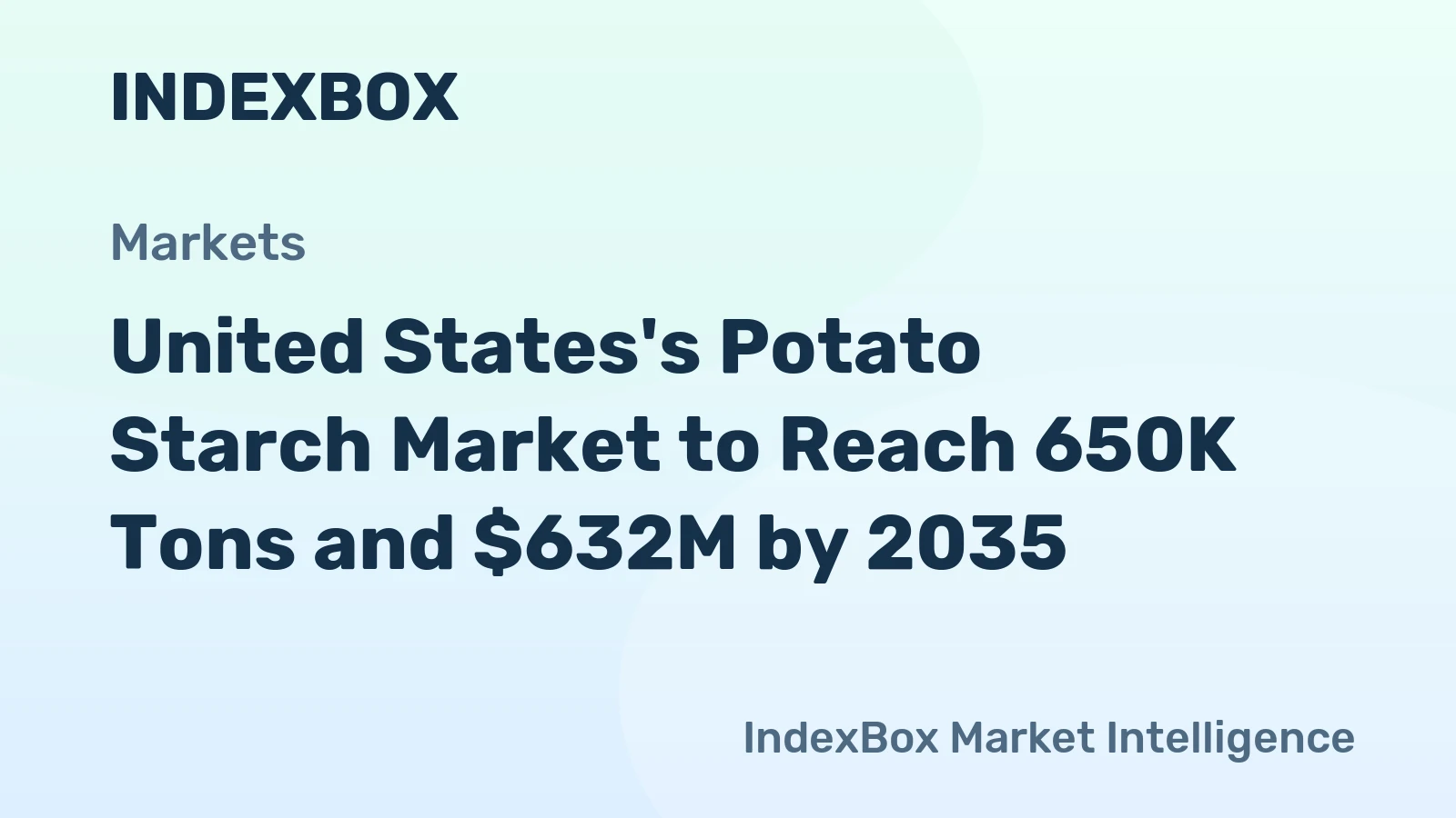 United States's Potato Starch Market to Reach 650K Tons and $632M by 2035
