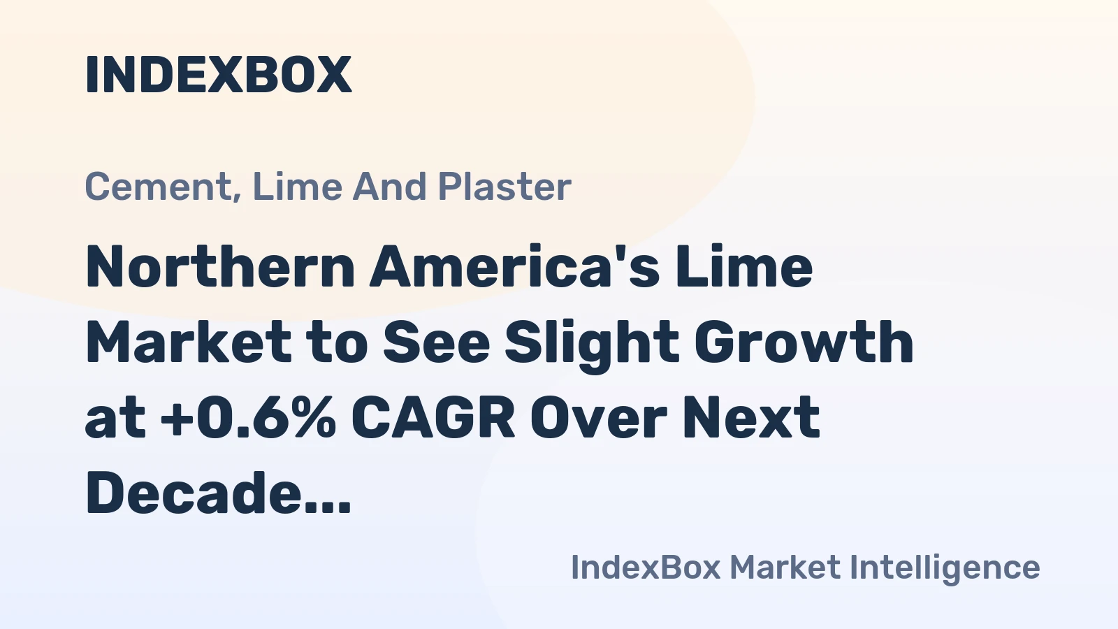 Northern America's Lime Market to See Slight Growth at +0.6% CAGR Over Next Decade