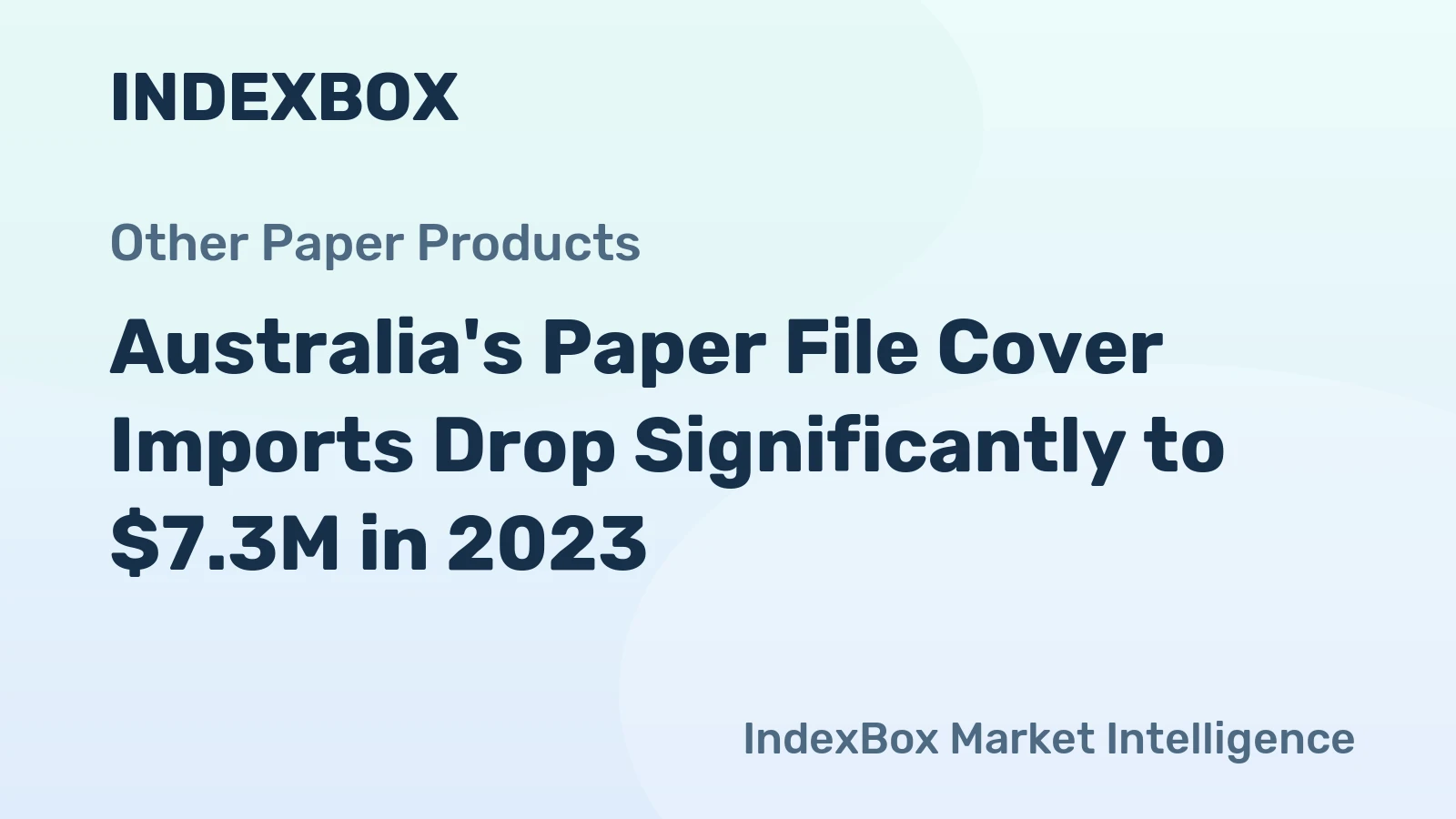 Australia's Paper File Cover Imports Drop Significantly to $7.3M in 2023