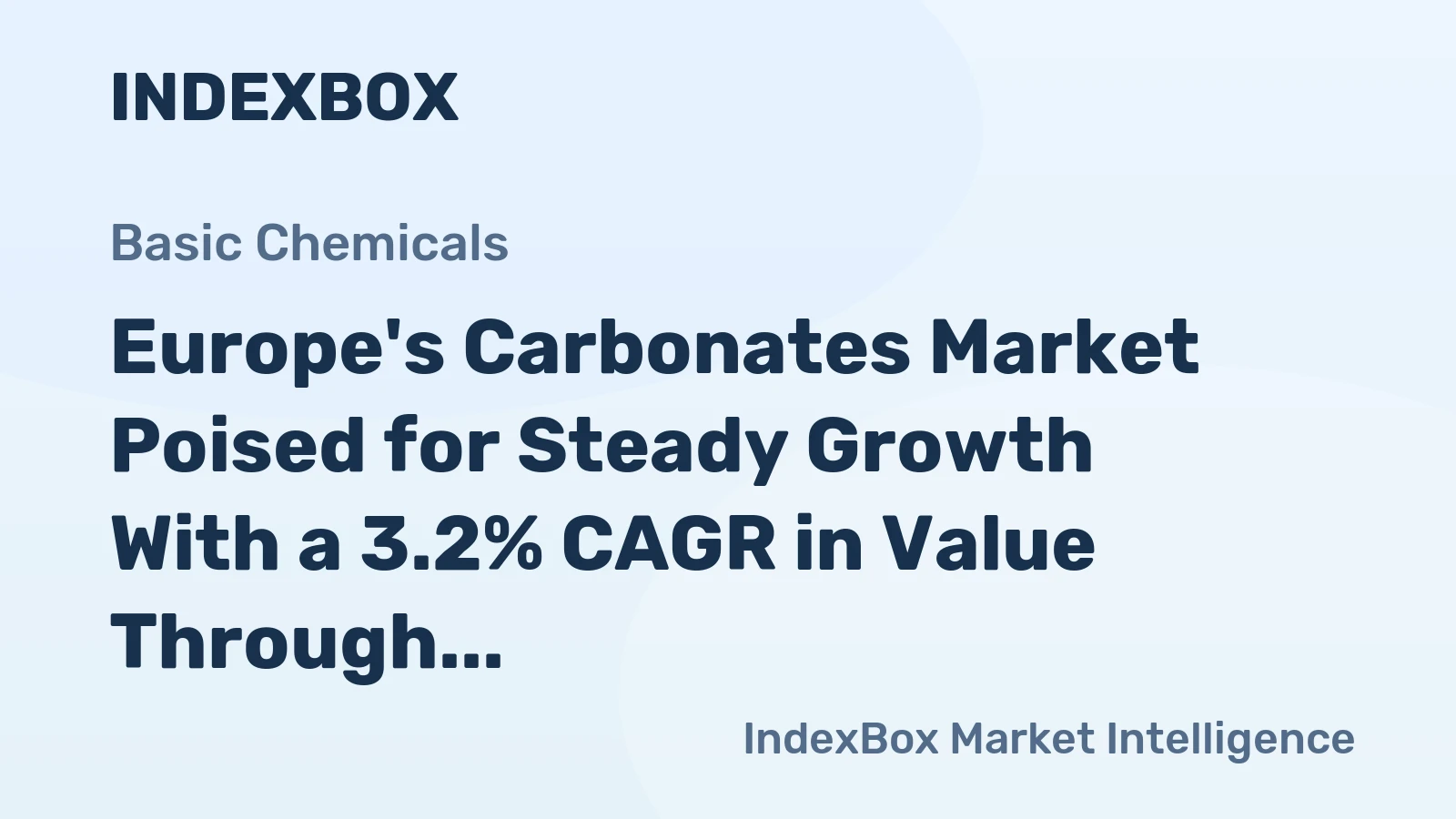 Europe's Carbonates Market Poised for Steady Growth With a 3.2% CAGR in Value Through 2035