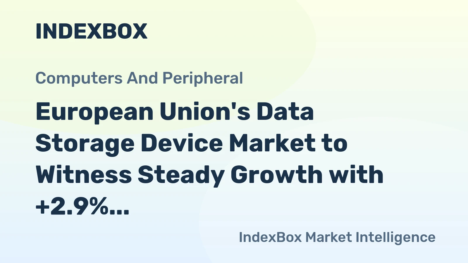 European Union's Data Storage Device Market to Witness Steady Growth with +2.9% CAGR in Volume and +4.4% CAGR in Value from 2024 to 2035