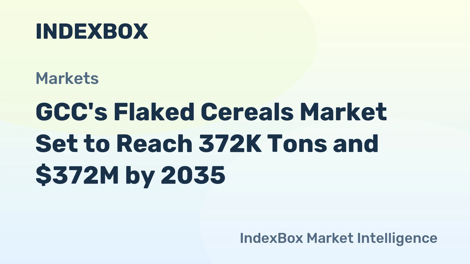 GCC's Flaked Cereals Market Set to Reach 372K Tons and $372M by 2035
