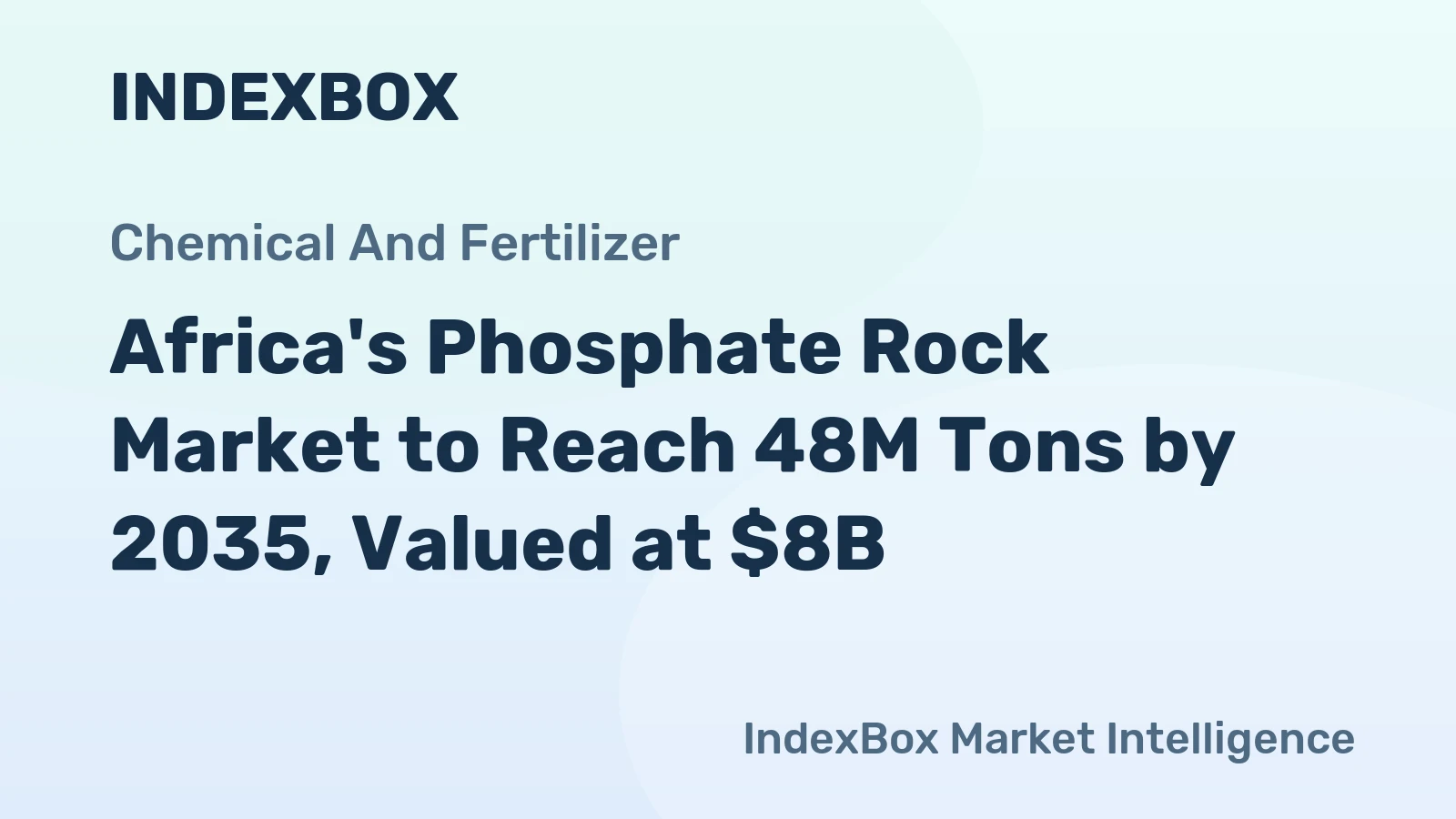 Africa's Phosphate Rock Market to Reach 48M Tons by 2035, Valued at $8B