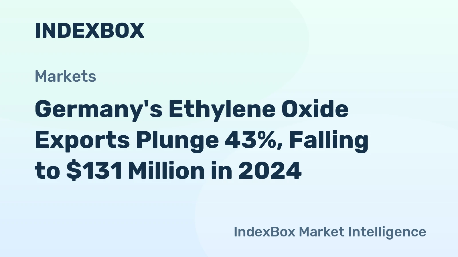 Germany's Ethylene Oxide Exports Plunge 43%, Falling to $131 Million in 2024