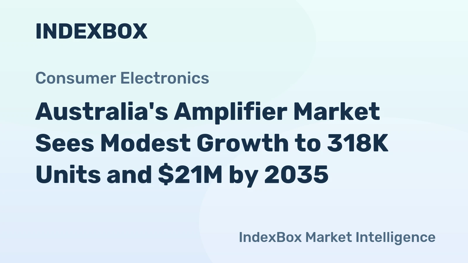 Australia's Amplifier Market Sees Modest Growth to 318K Units and $21M by 2035