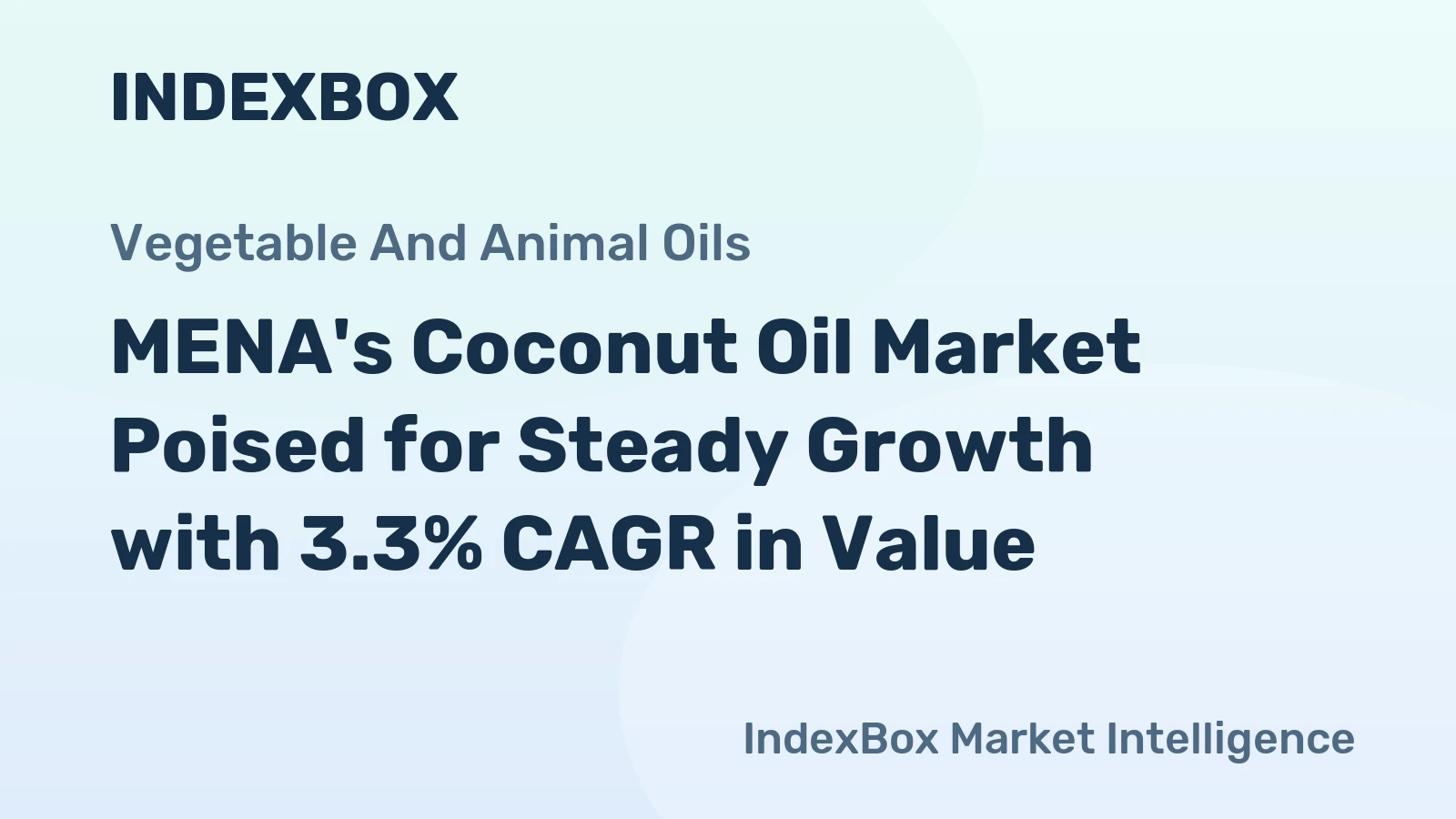 MENA's Coconut Oil Market Poised for Steady Growth with 3.3% CAGR in Value