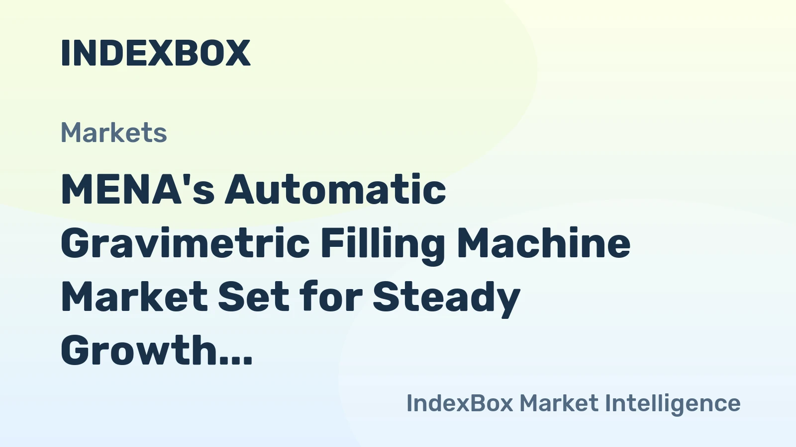 MENA's Automatic Gravimetric Filling Machine Market Set for Steady Growth with +1.6% CAGR in Value Through 2035